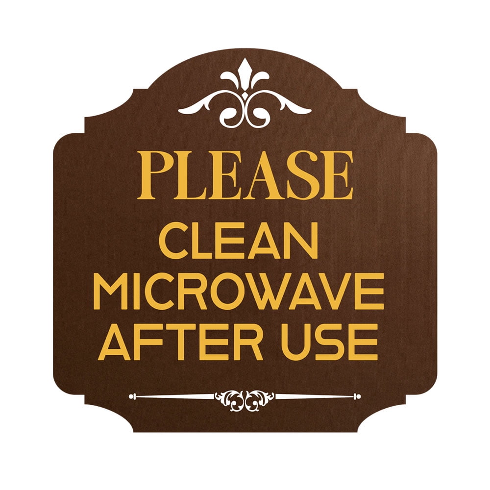 Heritage Plus Please Clean Microwave After Use Wall or Door Sign | Home ...