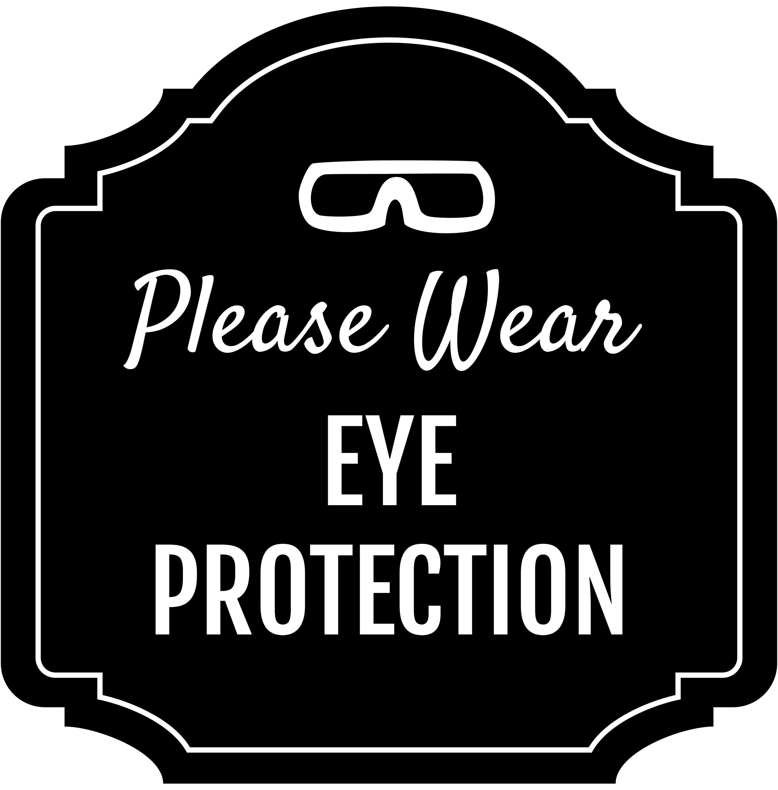 Heritage Plus Please Wear Eye Protection Wall or Door Sign | Public ...