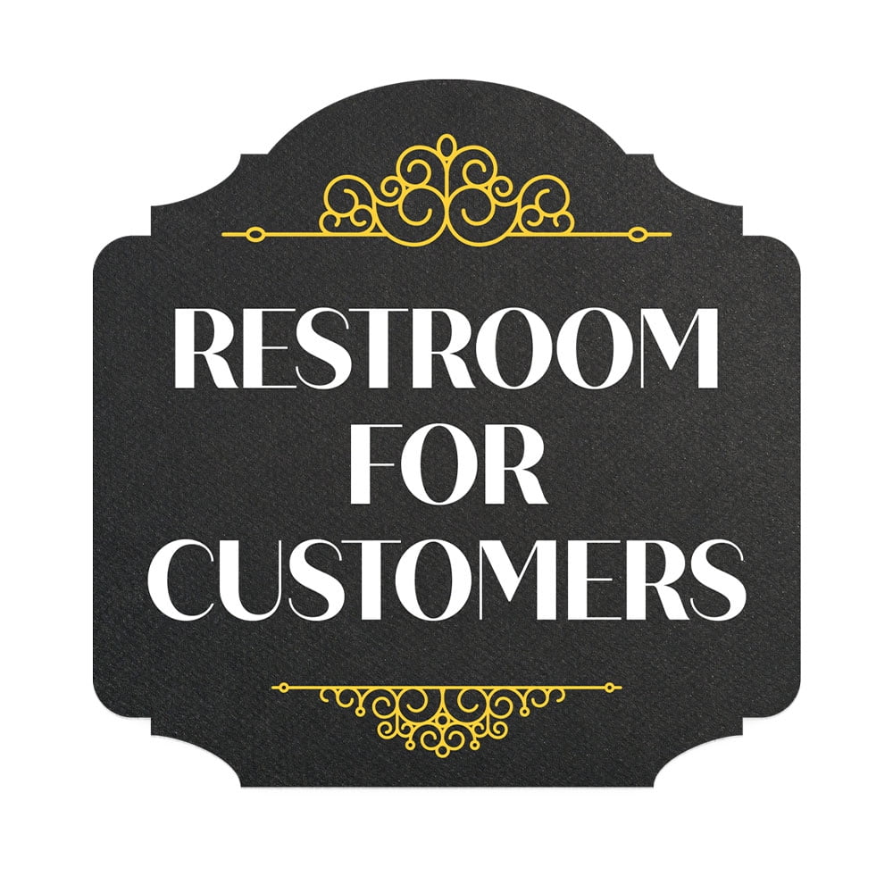 Heritage Plus Restroom For Customers Wall or Door Sign | Office & Shop ...