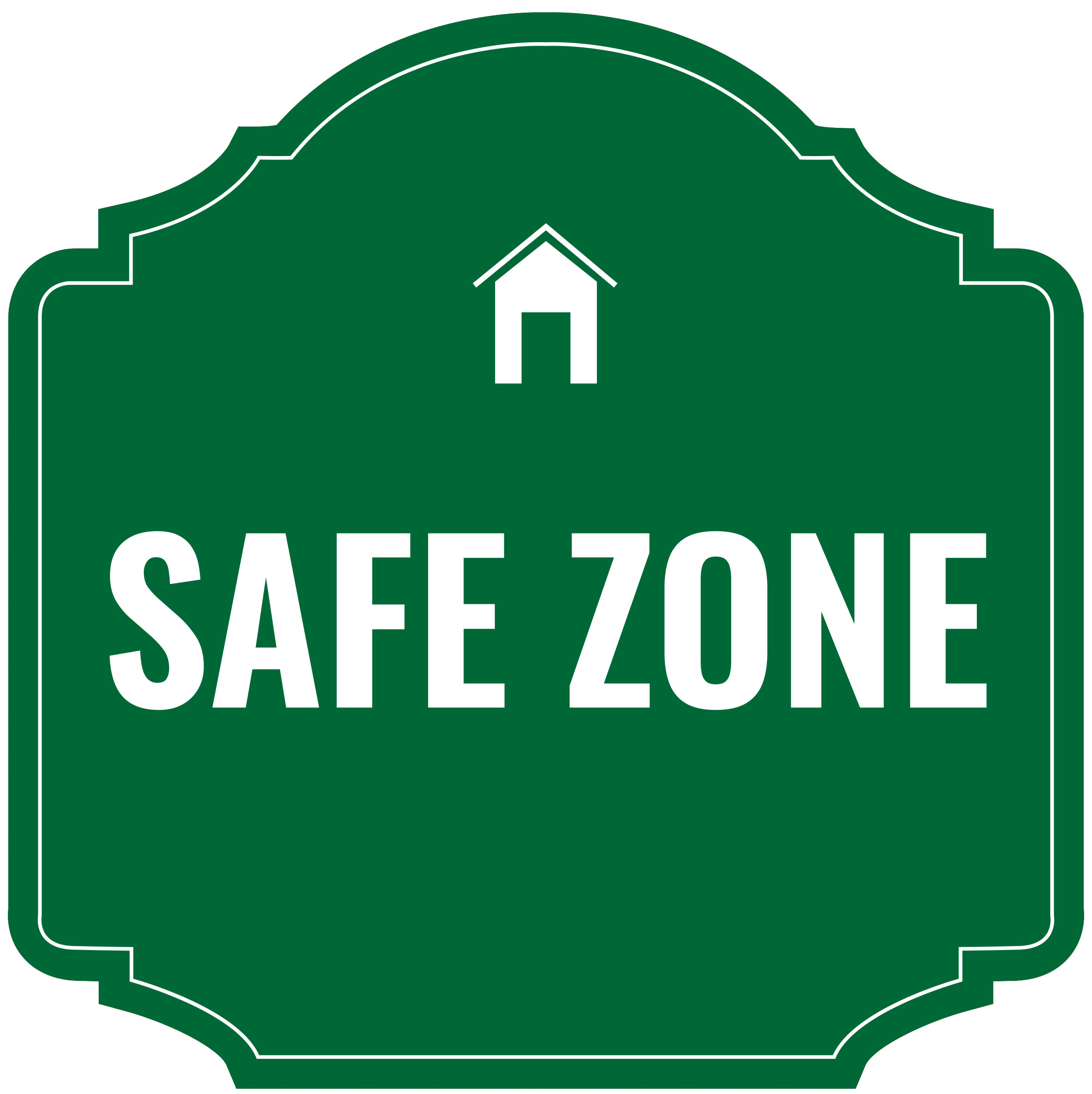 Heritage Plus Safe Zone Wall or Door Sign | Public Spaces Signage ...