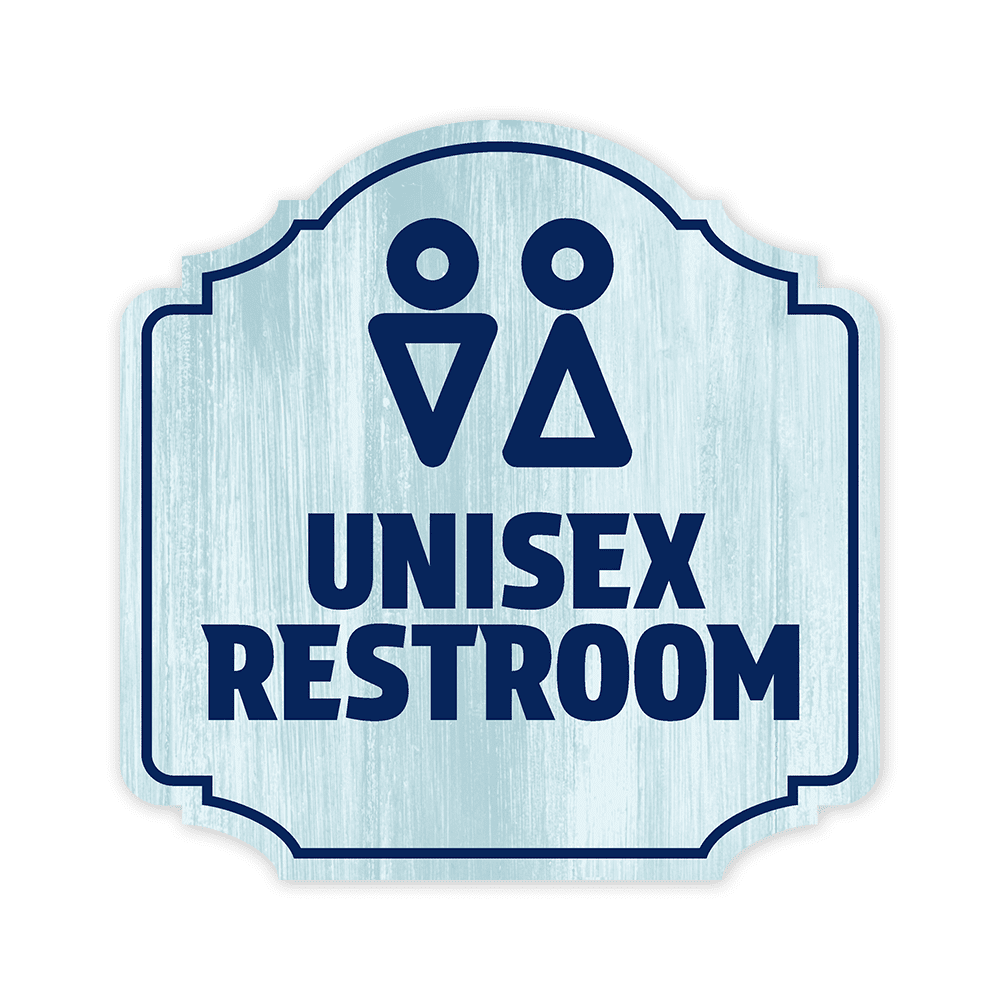 Heritage Plus Unisex Restroom Wall or Door Sign | Gender Neutral ...