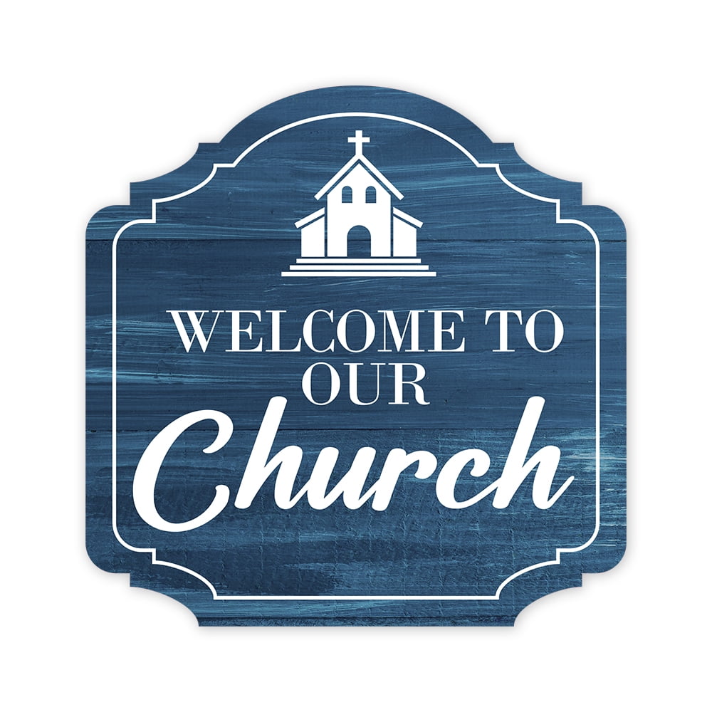 Heritage Plus Welcome to Our Church Wall or Door Sign | Religious Greeting Sign - Medium ...