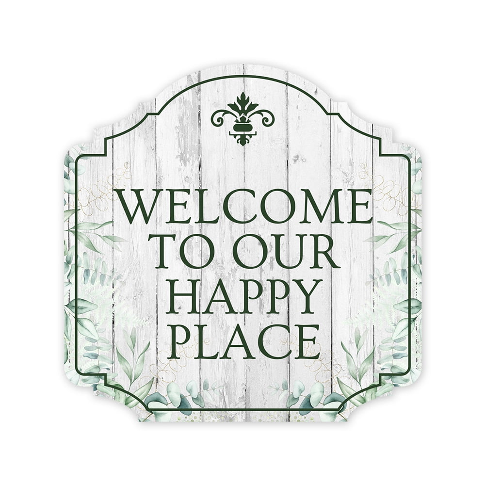 Heritage Plus Welcome to Our Happy Place Wall or Door Sign | Home ...