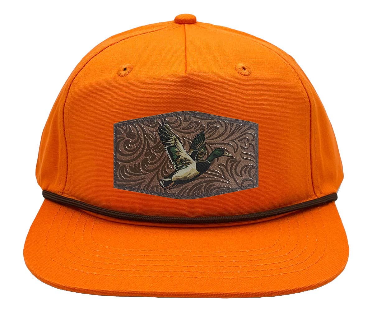 Heritage Pride AG Hat Co. Mens Patch Hat Flying Mallard Duck Leather ...