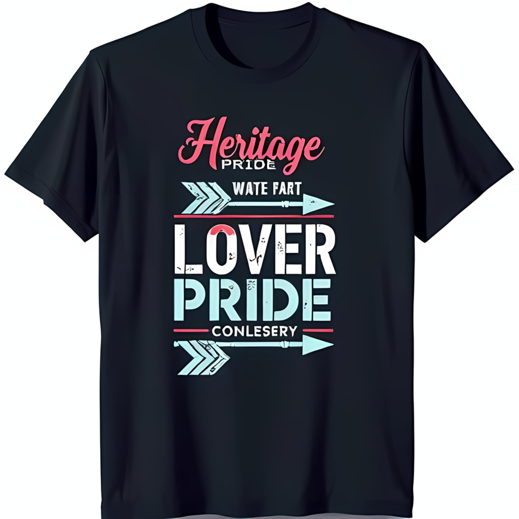 Heritage Pride Black T-Shirt with Unique 'Wate Fart Lover' Design ...