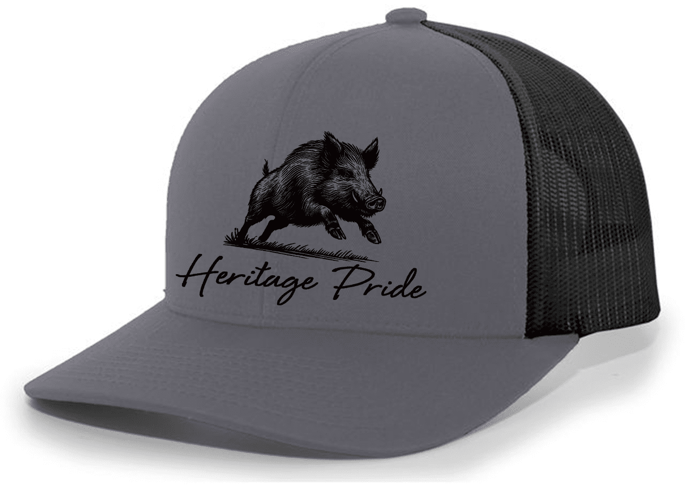 Heritage Pride Cursive Mens Running Boar Hog Pig Hunting Outdoors ...