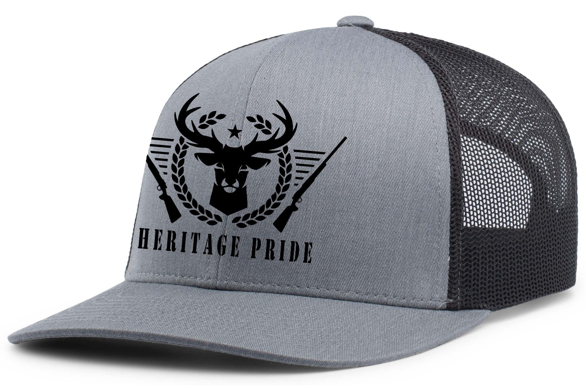 Heritage Pride Deer Head with Guns Antlers Outdoors Mens Embroidered ...