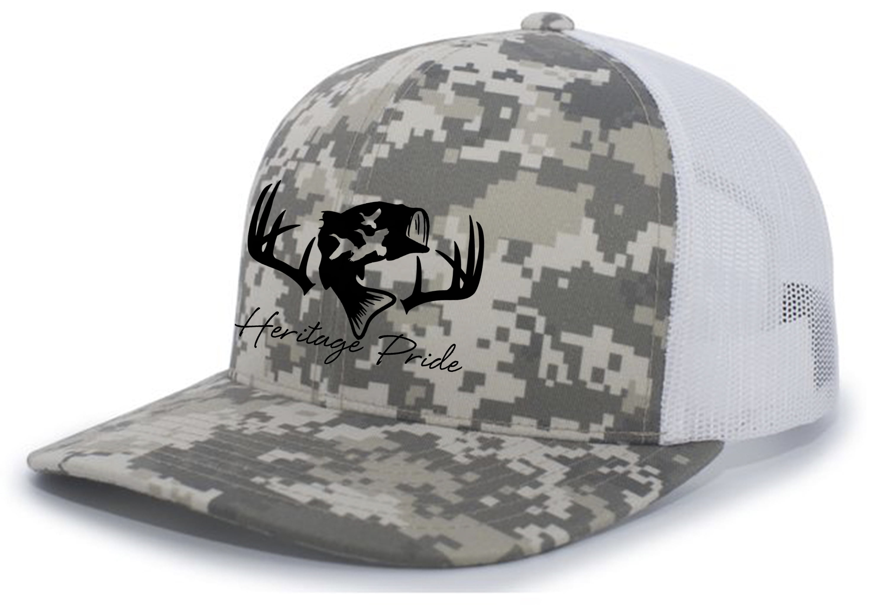 Heritage Pride Deer Hunting Fishing Duck Hunt Mens Embroidered Mesh ...