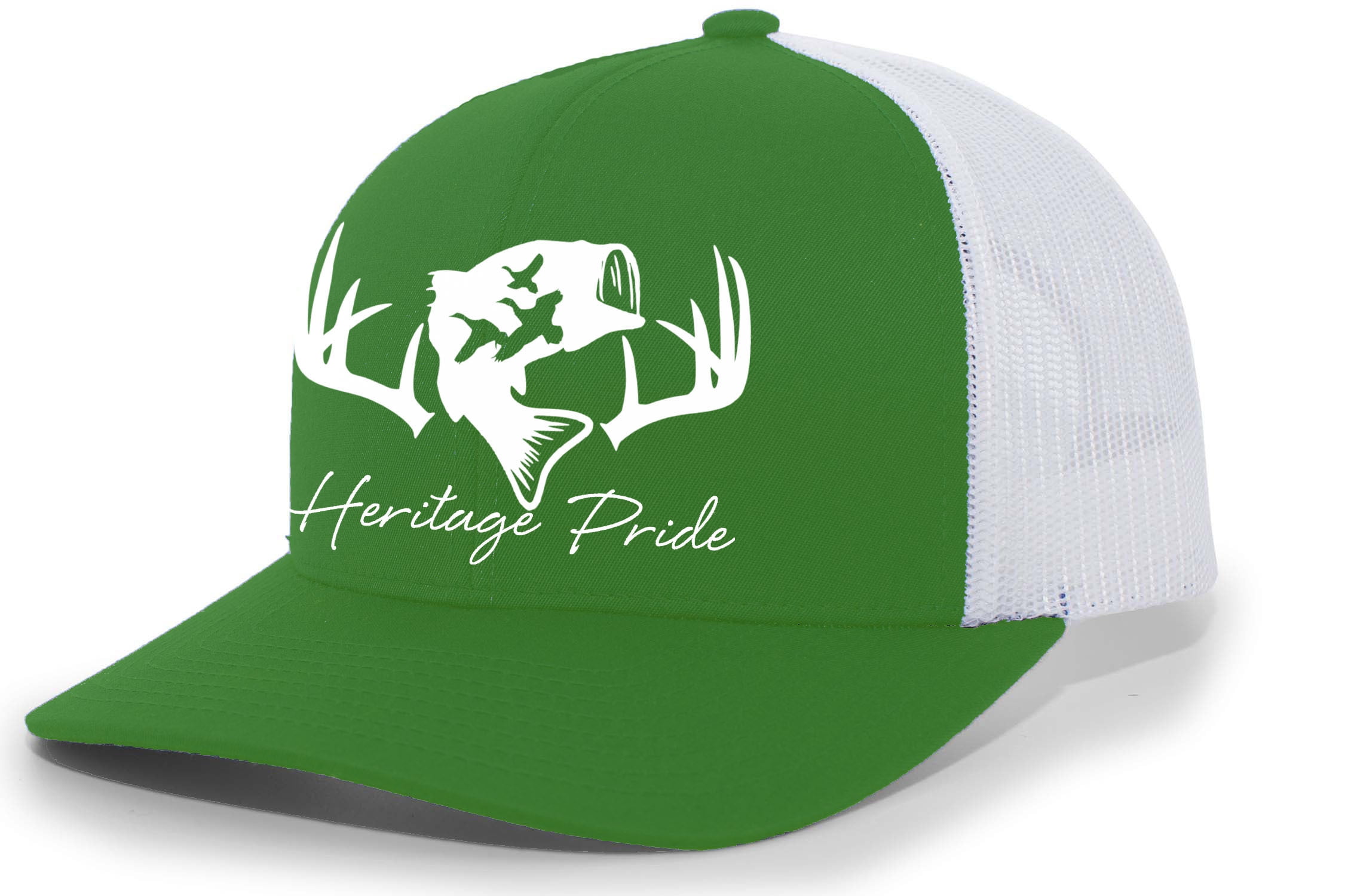 Heritage Pride Deer Hunting Fishing Duck Hunt Mens Embroidered Mesh ...