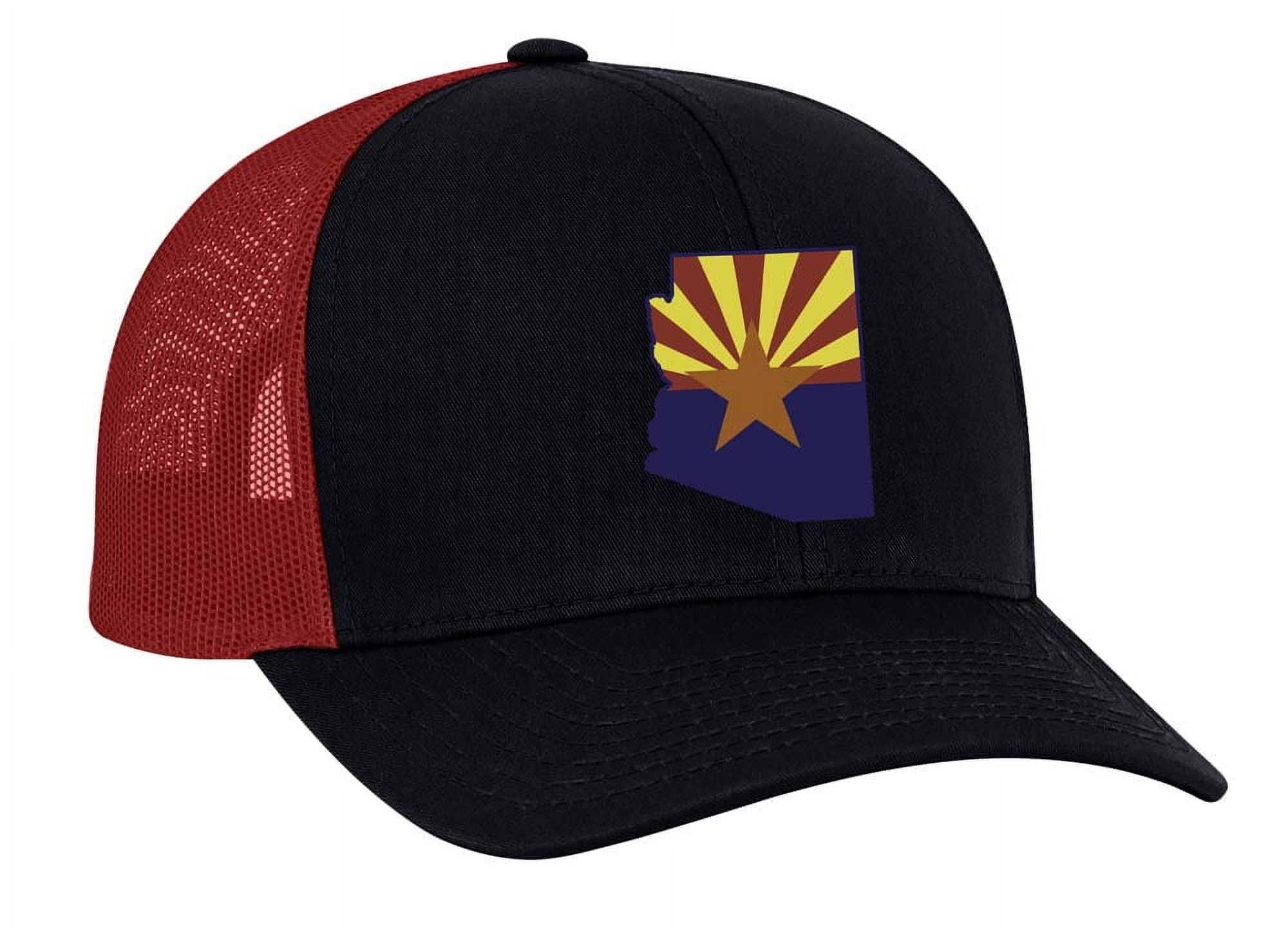 Heritage Pride Embroidered State Flag Mesh Back Trucker Hat-Arizona ...