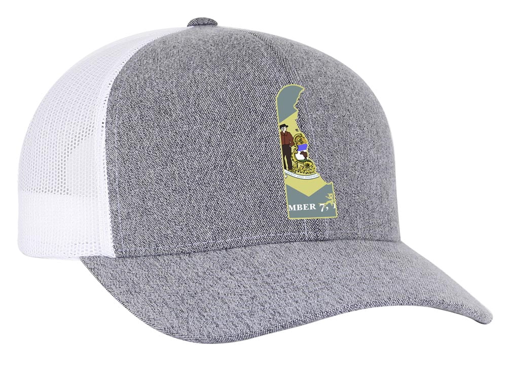 Heritage Pride Embroidered State Flag Mesh Back Trucker Hat-Delaware ...