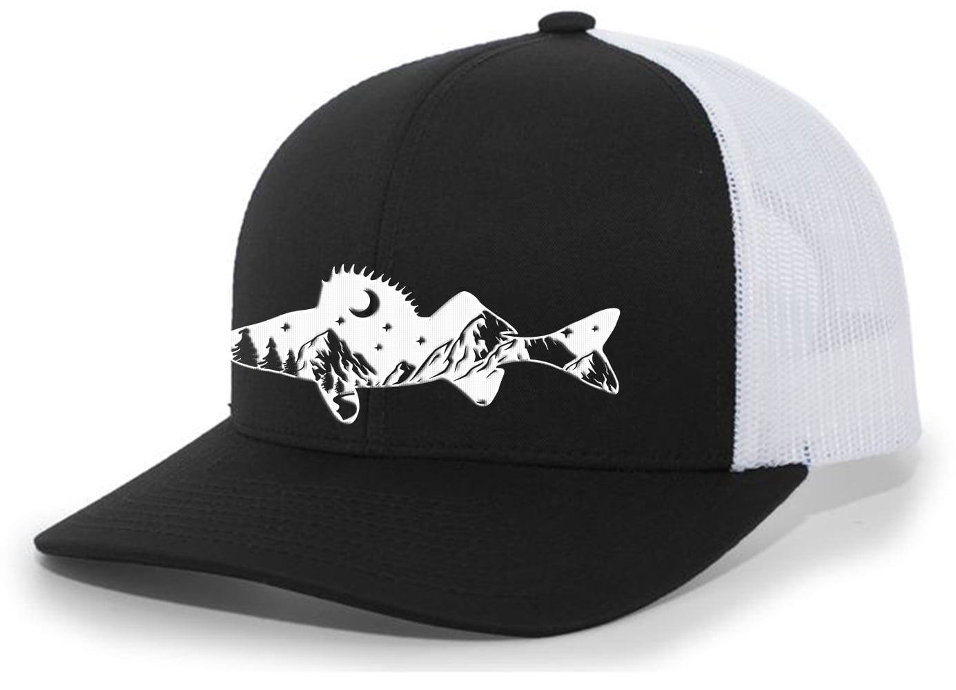 Heritage Pride Fishing Trucker Hat, Freshwater Walleye, Embroidered ...