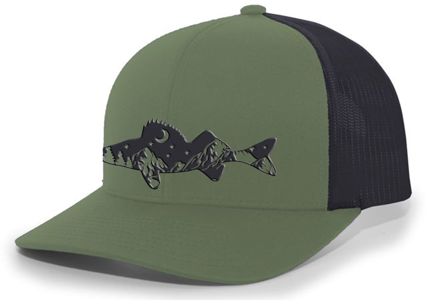 Heritage Pride Freshwater Fish Forest Mountain Scenic Walleye Mens ...