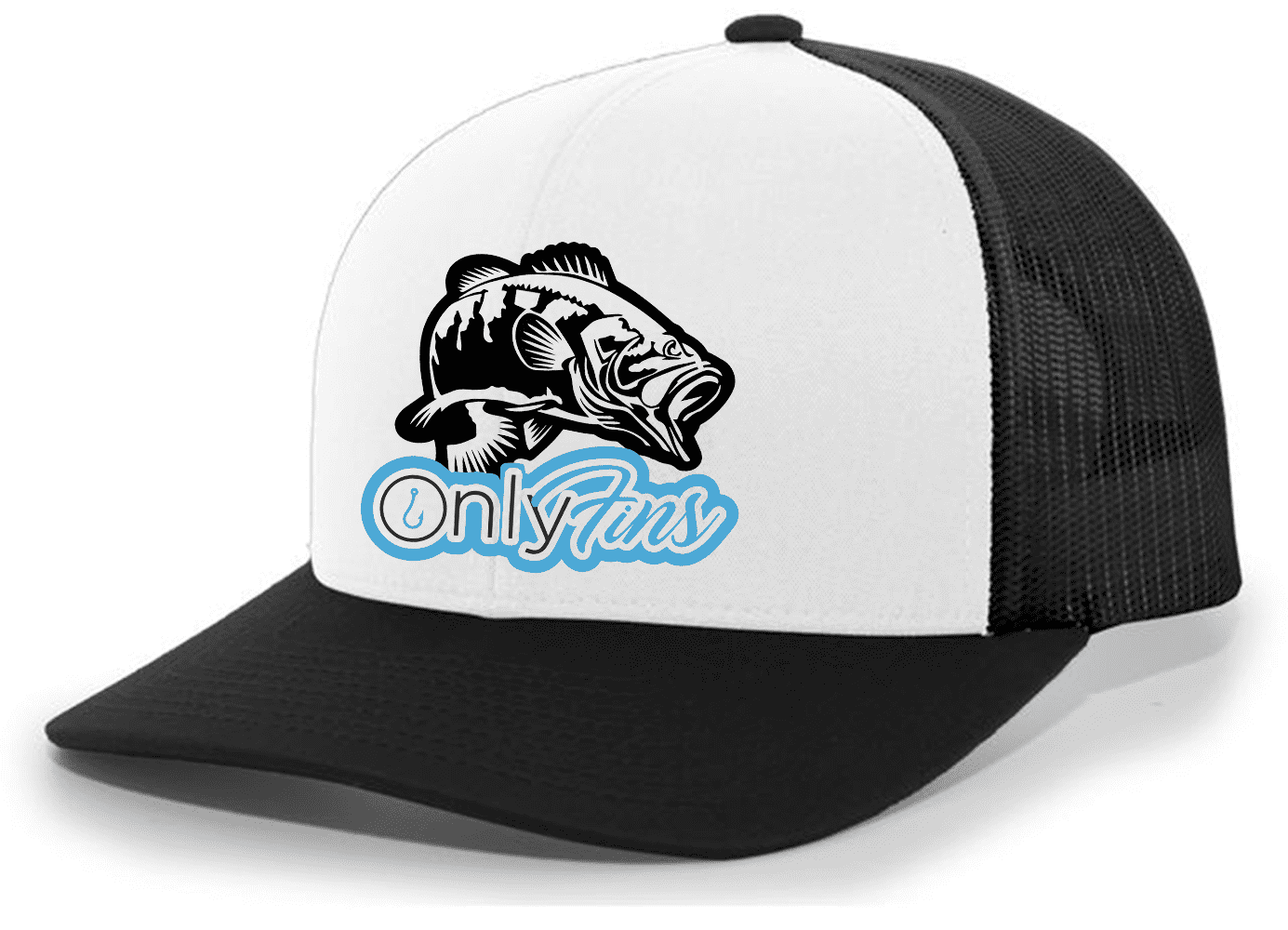 Heritage Pride Funny Parody Bass Fish Only Fins Mens Snapback Trucker ...