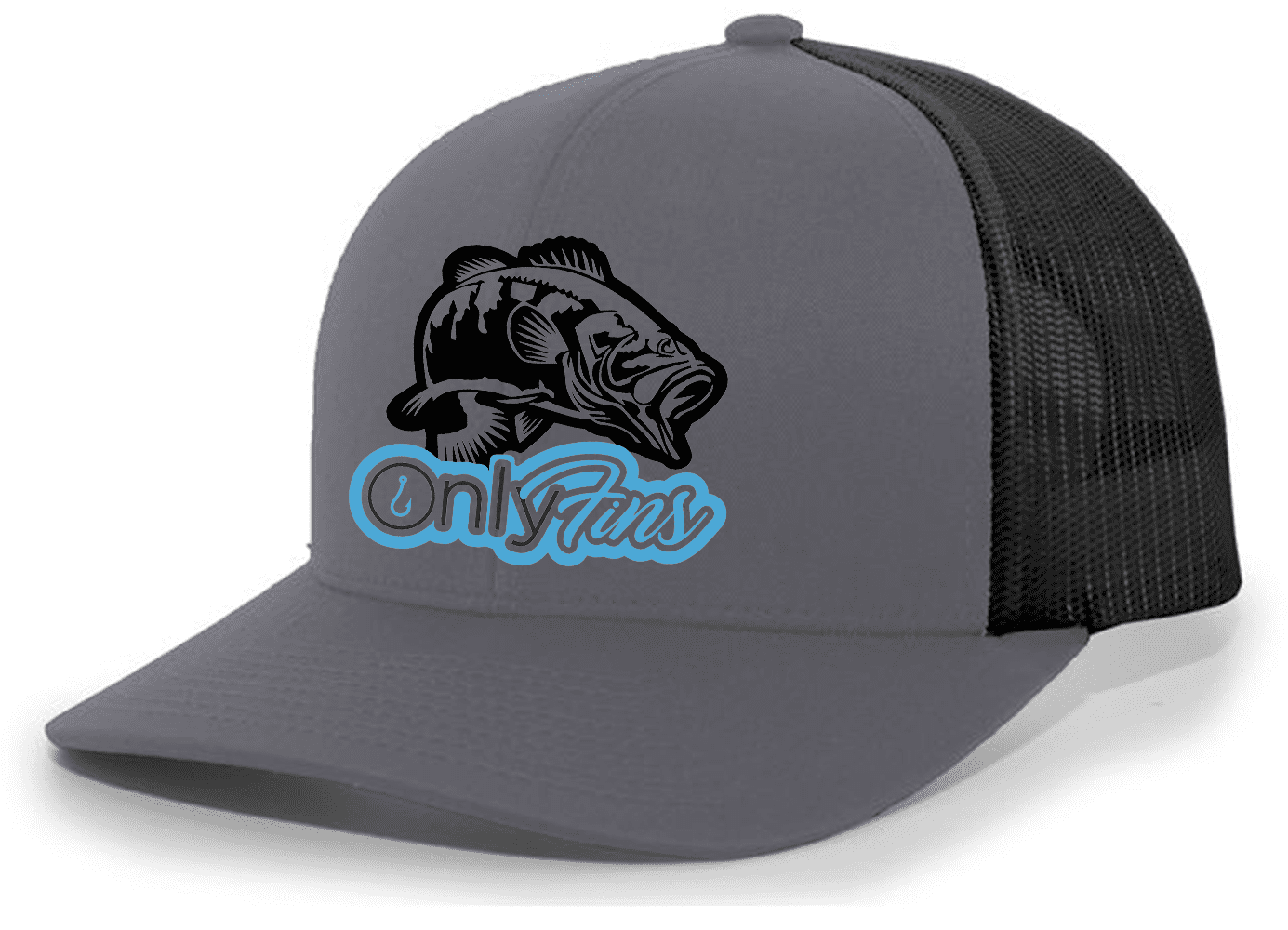 Heritage Pride Funny Parody Bass Fish Only Fins Mens Snapback Trucker ...
