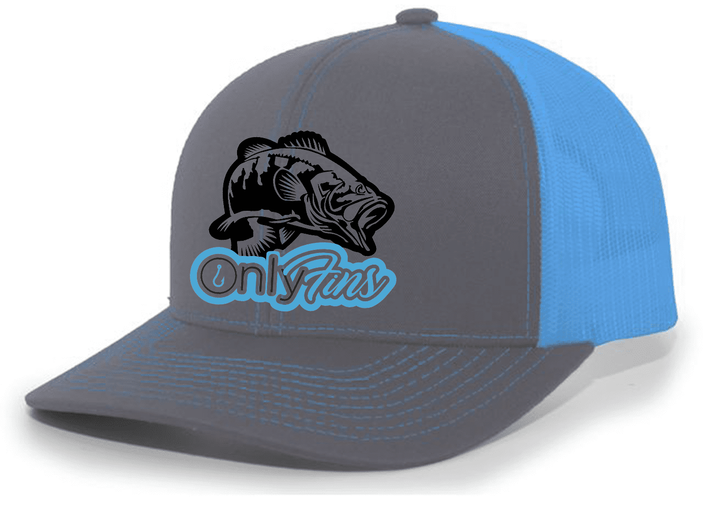 Heritage Pride Funny Parody Bass Fish Only Fins Mens Snapback Trucker ...