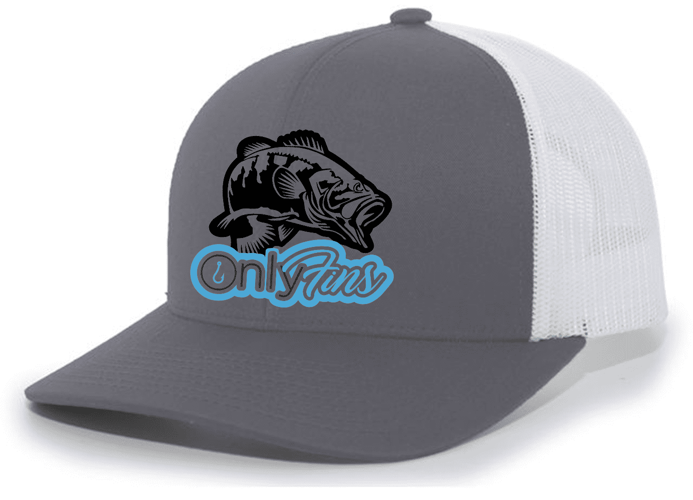 Heritage Pride Funny Parody Bass Fish Only Fins Mens Snapback Trucker ...