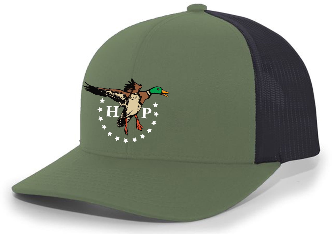 Heritage Pride HP Colorful Duck Mallard Mesh Back Embroidered Trucker ...