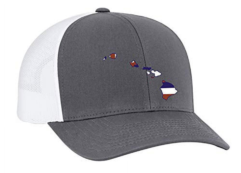 Heritage Pride Hawaii State Flag Embroidered Trucker Mesh Snapback Hat ...