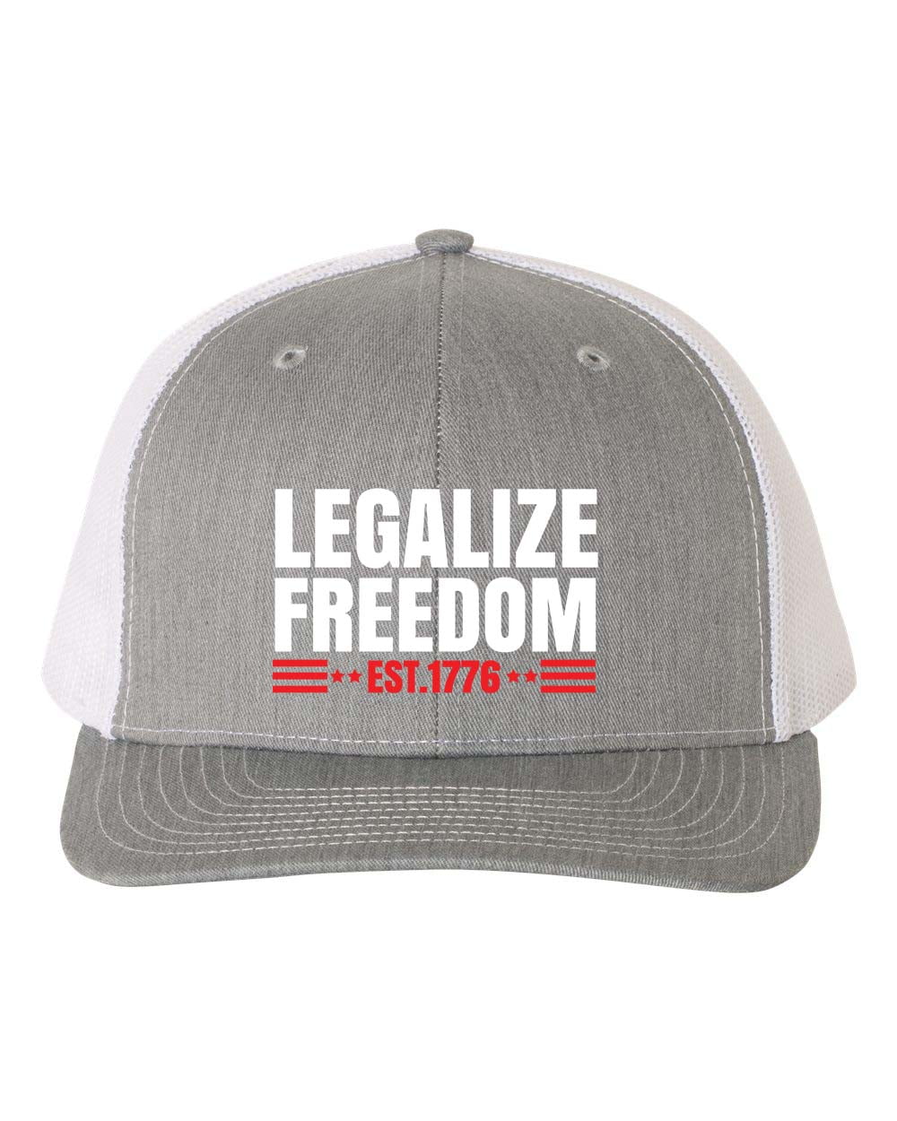 Heritage Pride Legalize Freedom Since 1776 Embroidered Mens Mesh Back ...