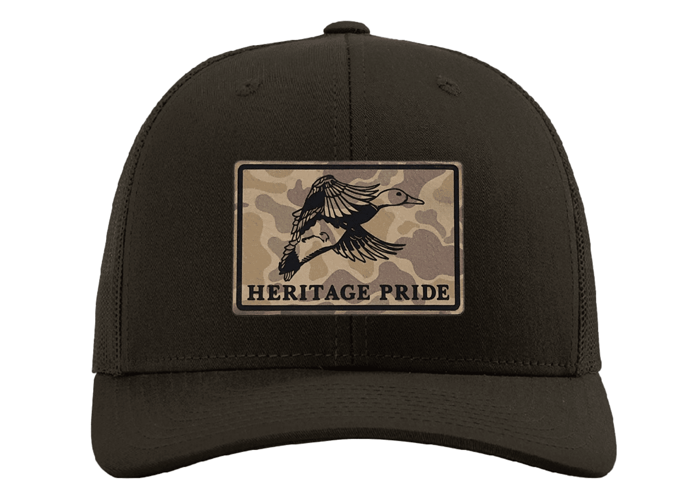 Heritage Pride Men's Hunting Trucker Hat - Flying Mallard Duck Engraved ...