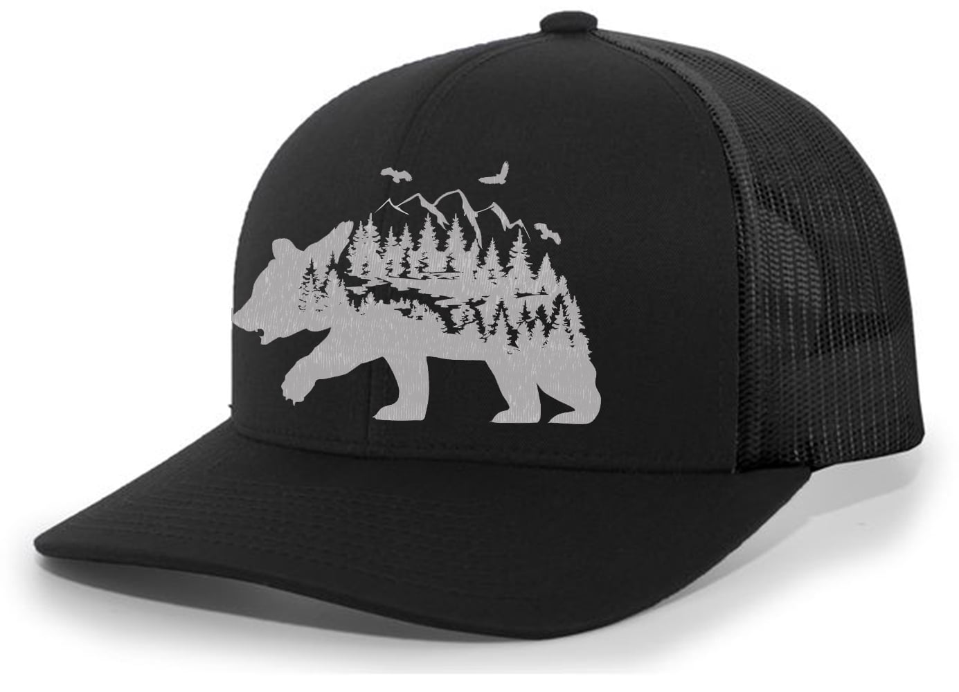 Heritage Pride Mens Bear Hat Embroidered Bear Mountain Forest Tamarack ...