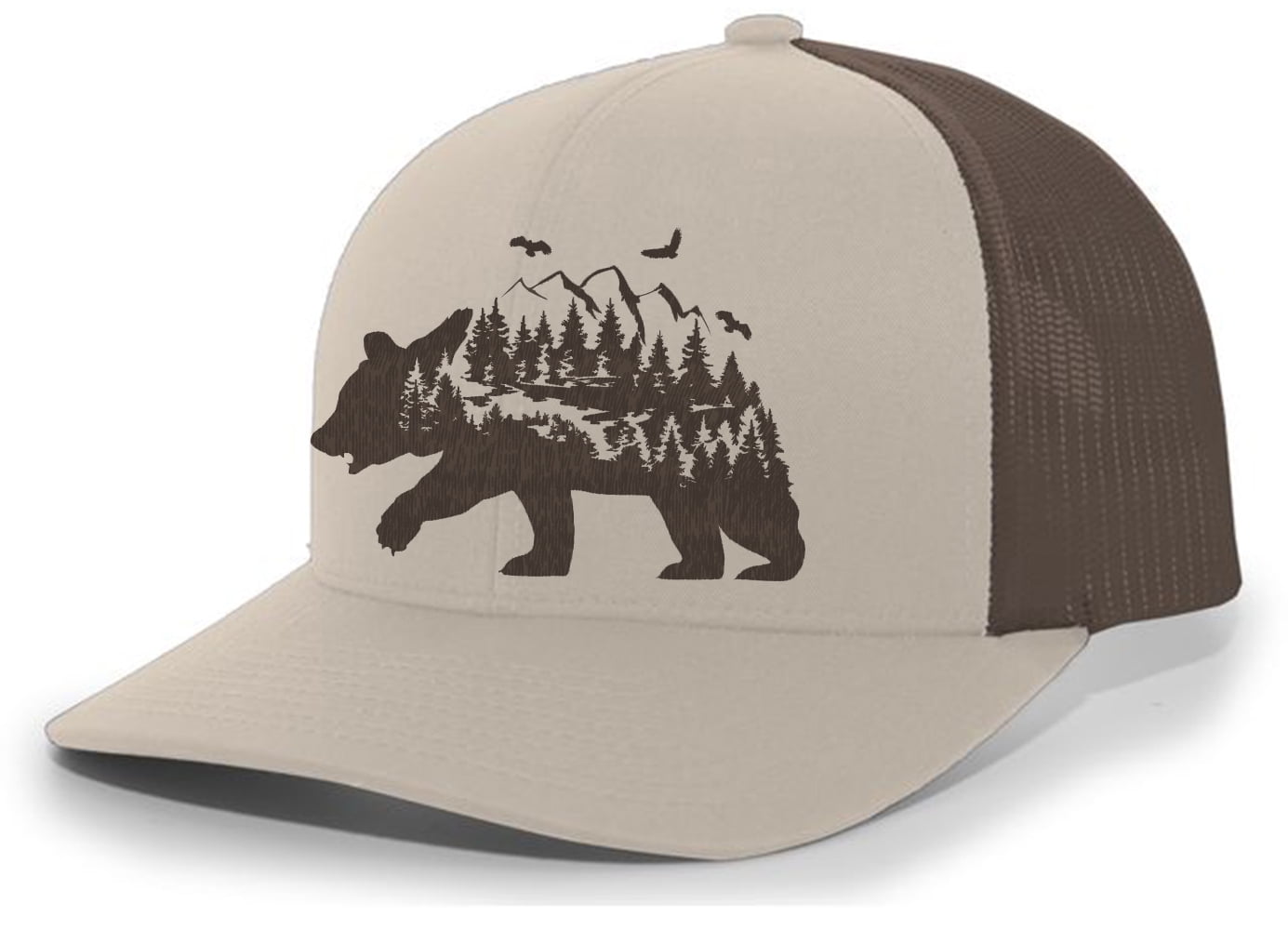Heritage Pride Mens Bear Hat Embroidered Bear Mountain Forest Tamarack ...