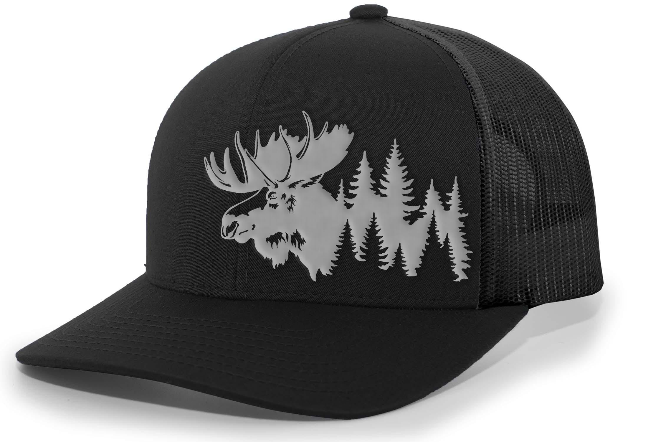 Heritage Pride Mens Hunting Hat Forest Scenic Moose Head Mesh Back ...