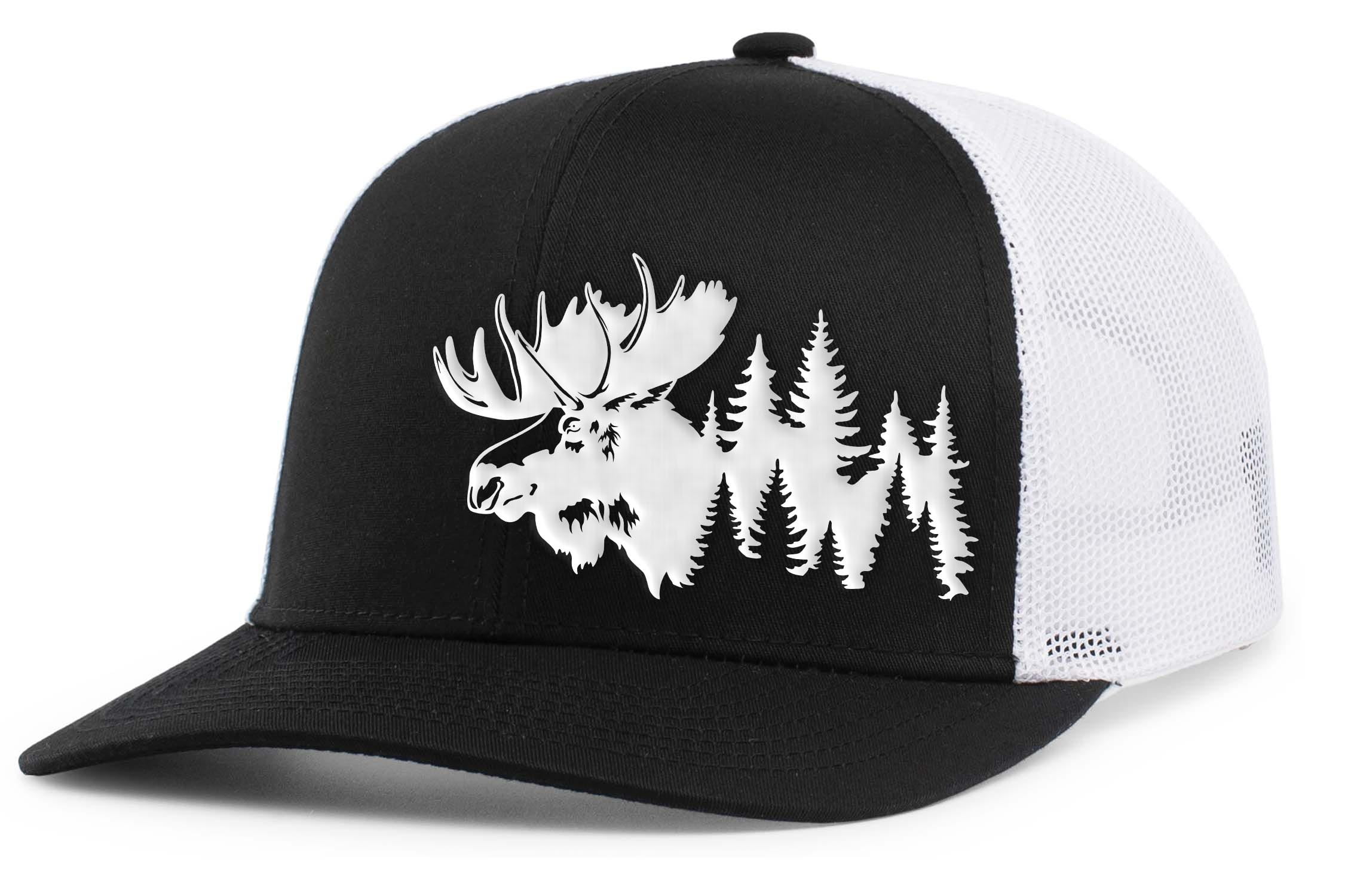 Heritage Pride Mens Hunting Hat Forest Scenic Moose Head Mesh Back ...
