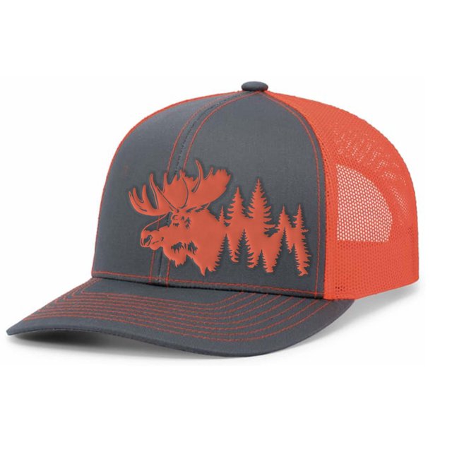 Heritage Pride Mens Hunting Hat Forest Scenic Moose Head Mesh Back ...