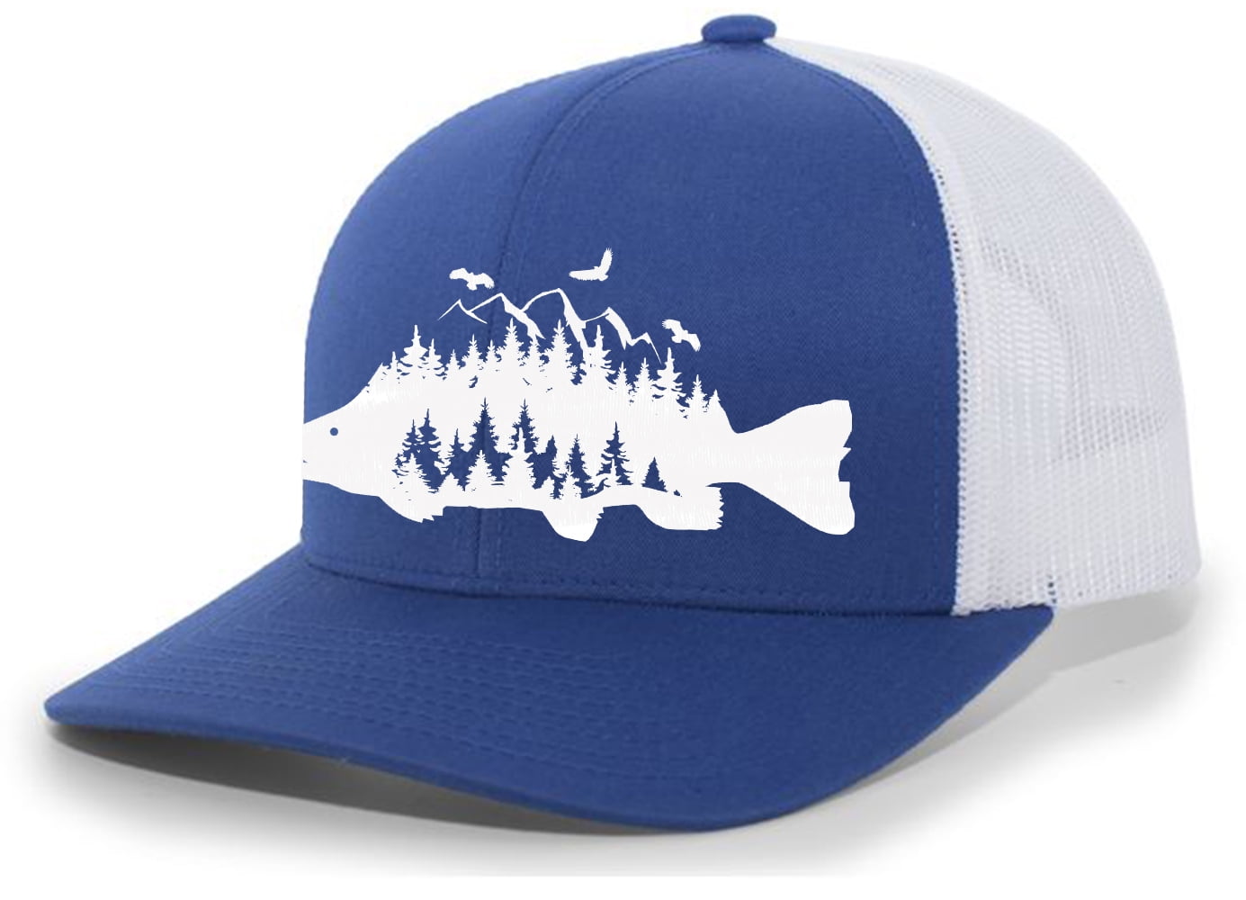 Heritage Pride Mens Trout Fishing Hat Embroidered Fish Mountain Forest ...