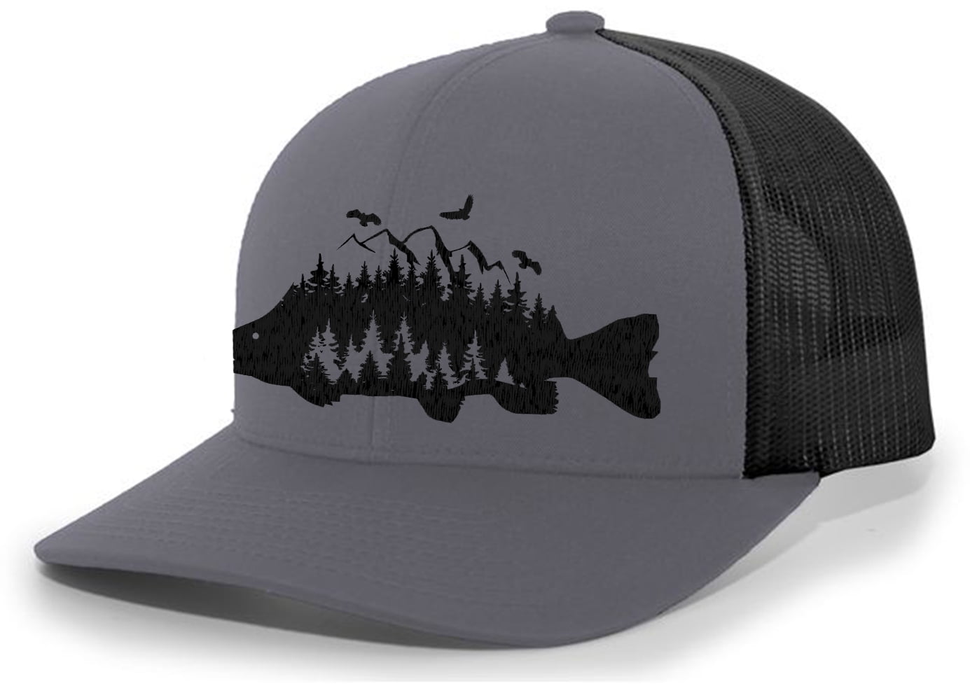 Heritage Pride Mens Trucker Hat Embroidered Trout Fish Outdoor Hat ...