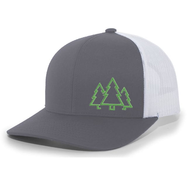 Heritage Pride Pine Trees Mens Embroidered Mesh Back Trucker Hat ...