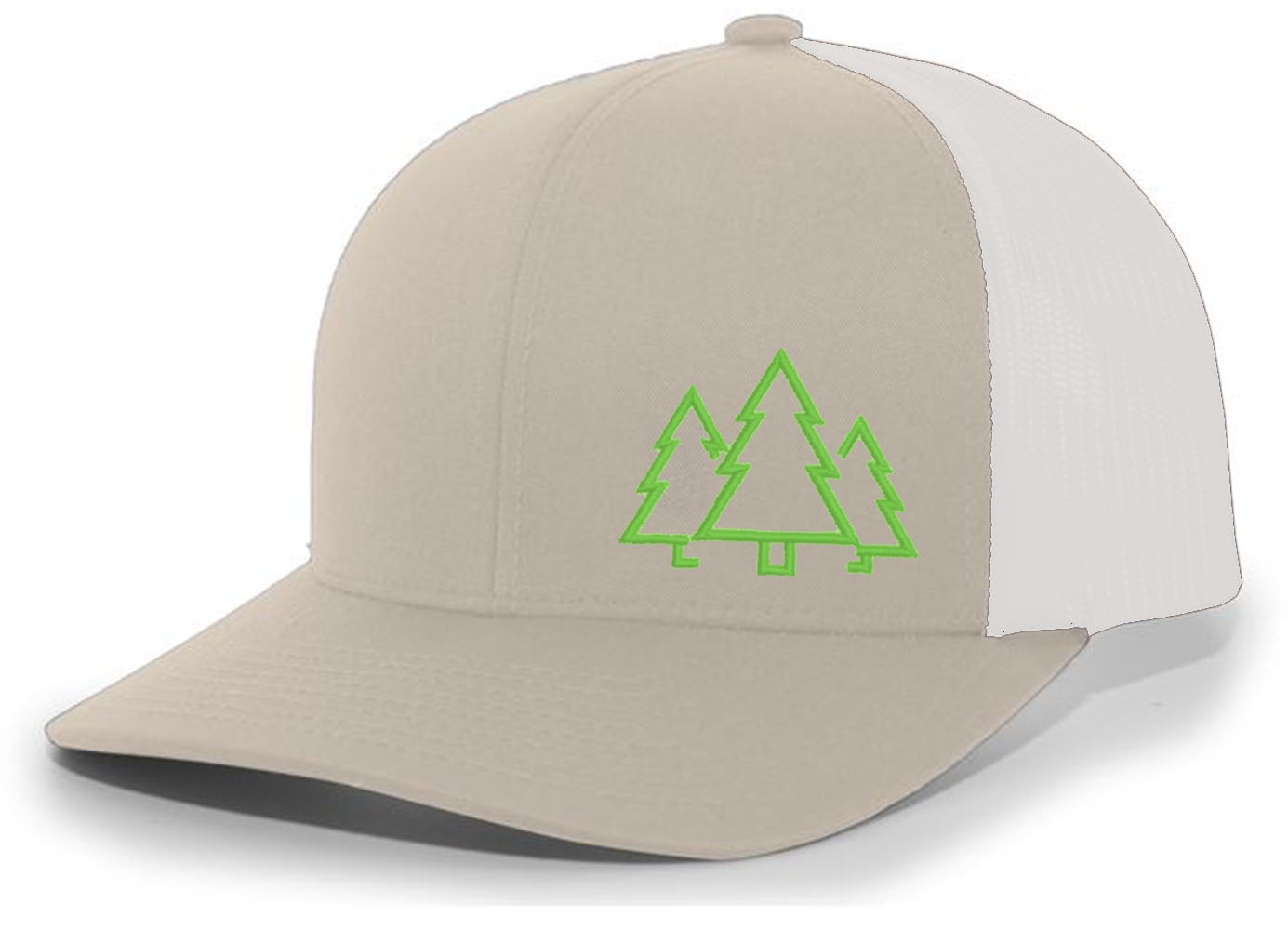 Heritage Pride Pine Trees Mens Embroidered Mesh Back Trucker Hat ...