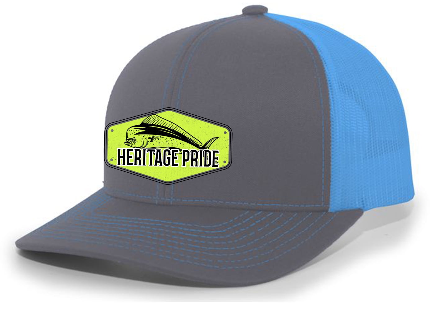 Heritage Pride Saltwater Fish Dorado Deep Sea Fishing Neon Patch Mens ...