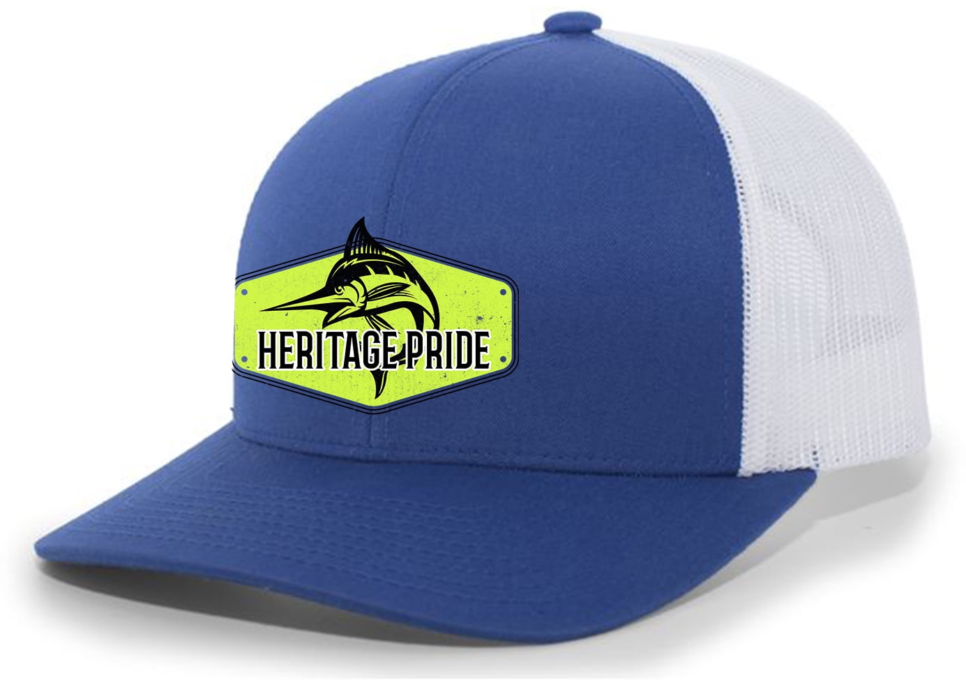 Heritage Pride Saltwater Fish Sailfish Deep Sea Fishing Neon Patch Mens ...