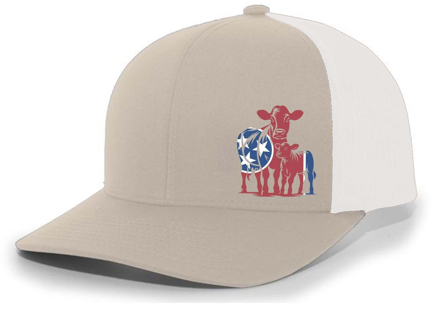Heritage Pride Tennessee Tri-Star Flag Cow And Calf Embroidered Mesh ...
