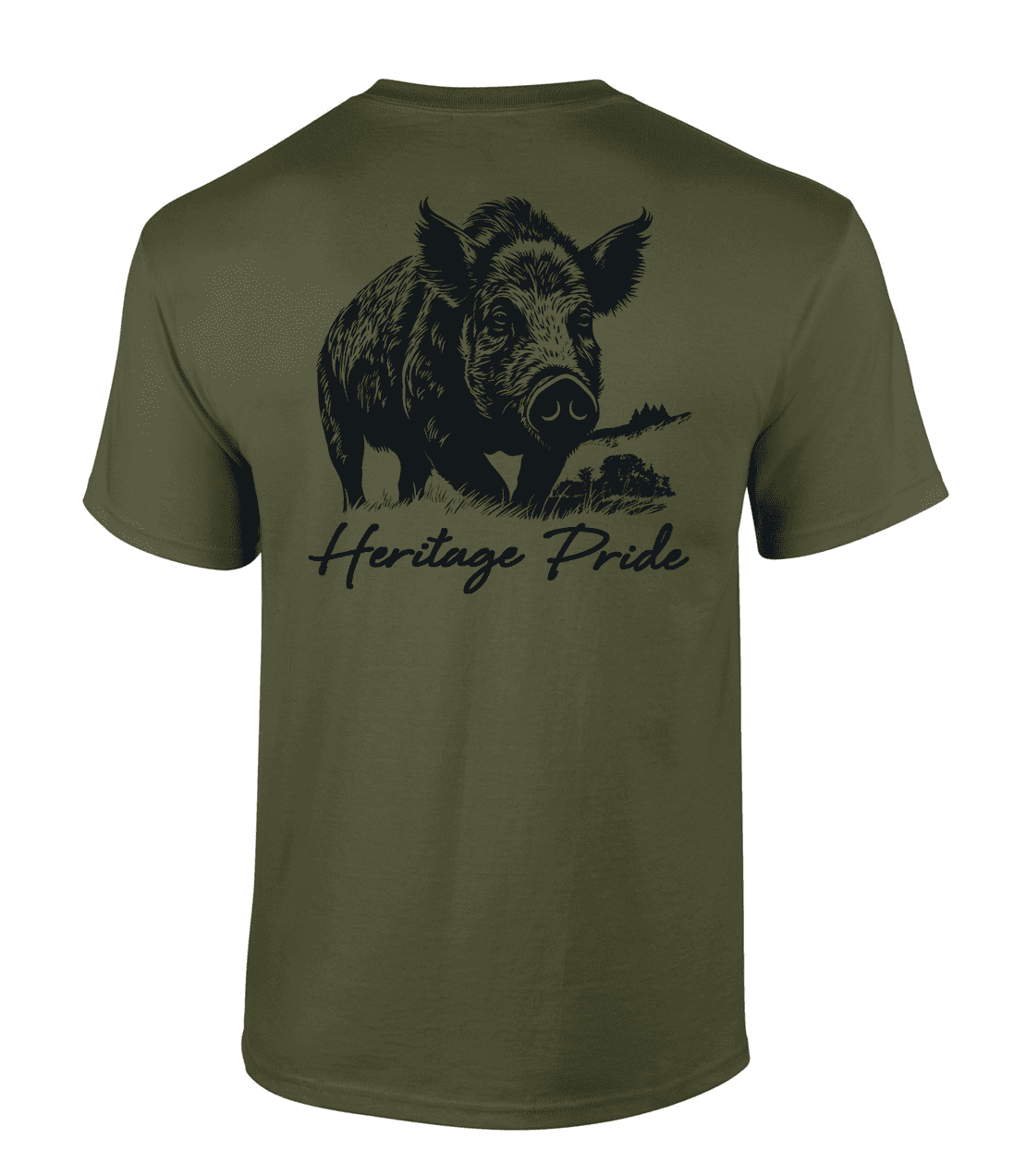 Heritage Pride Wild Boar Outdoors Hunting Short Sleeve T-shirt-Military ...