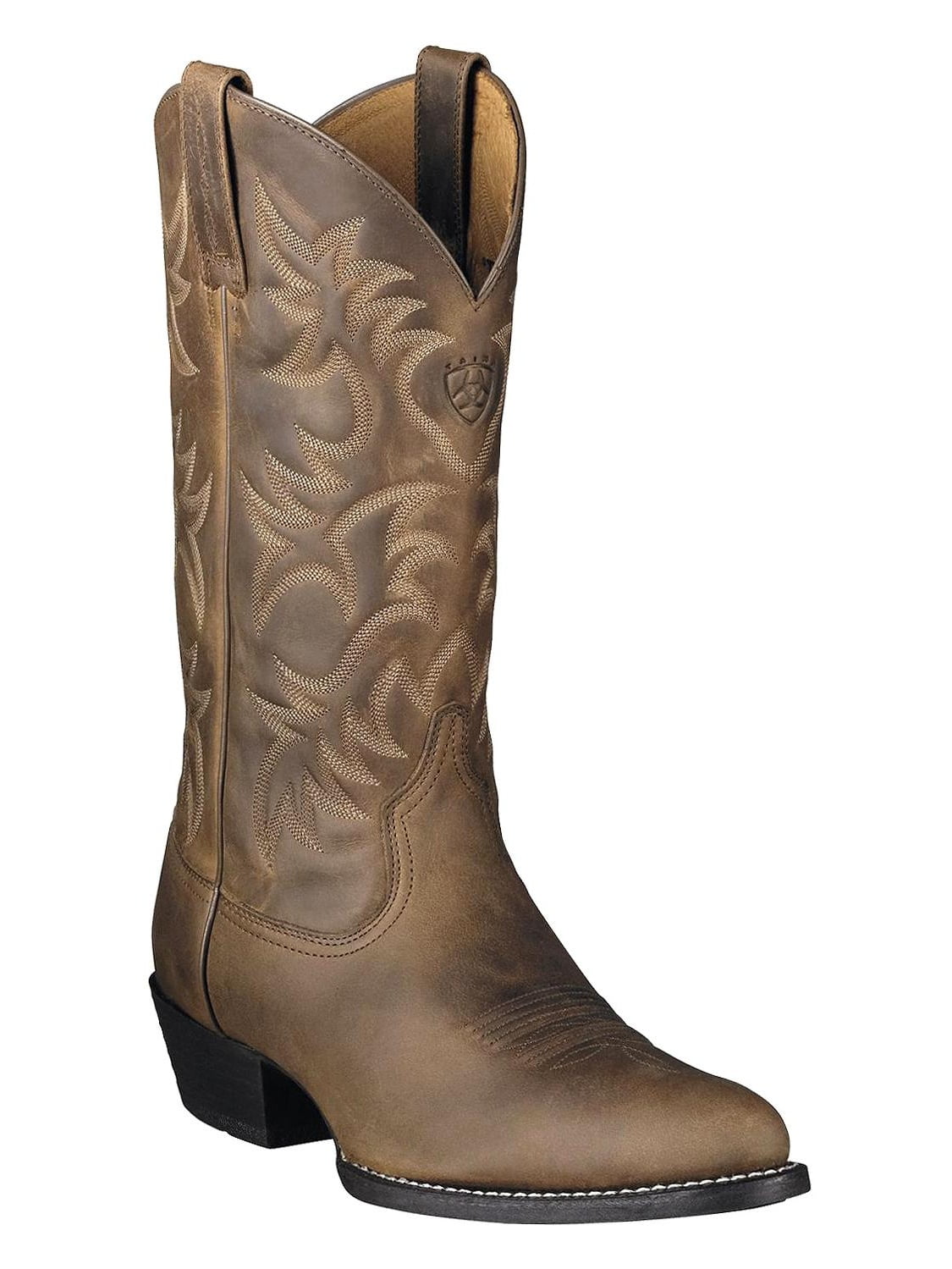 Ariat Mens Western Heritage R Toe Boots Distressed Brown 8, Brown ...