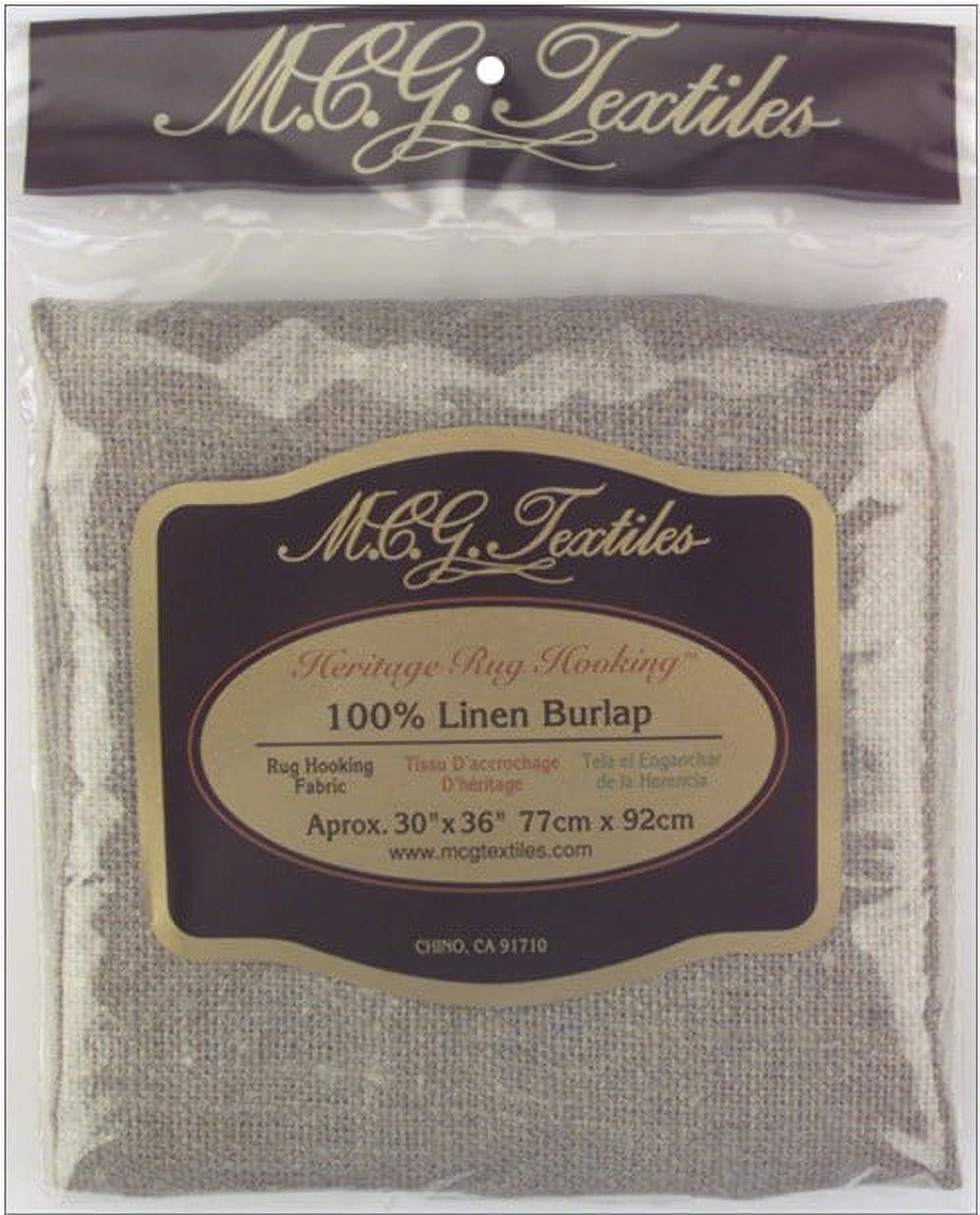 Heritage Rug Hooking Linen Burlap 30"X36"-Natural, Pk 2, M C G Textiles - Walmart.com