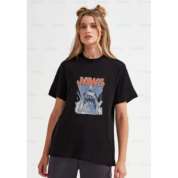 Heritage82 Jaws Comic Splash Graphic Design, a Great Top for Fan Merch ...