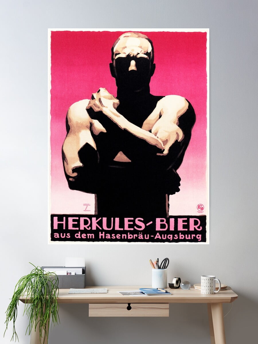 Herkules Bier By Ludwig Hohlwein Vintage Art Deco German Beer ...