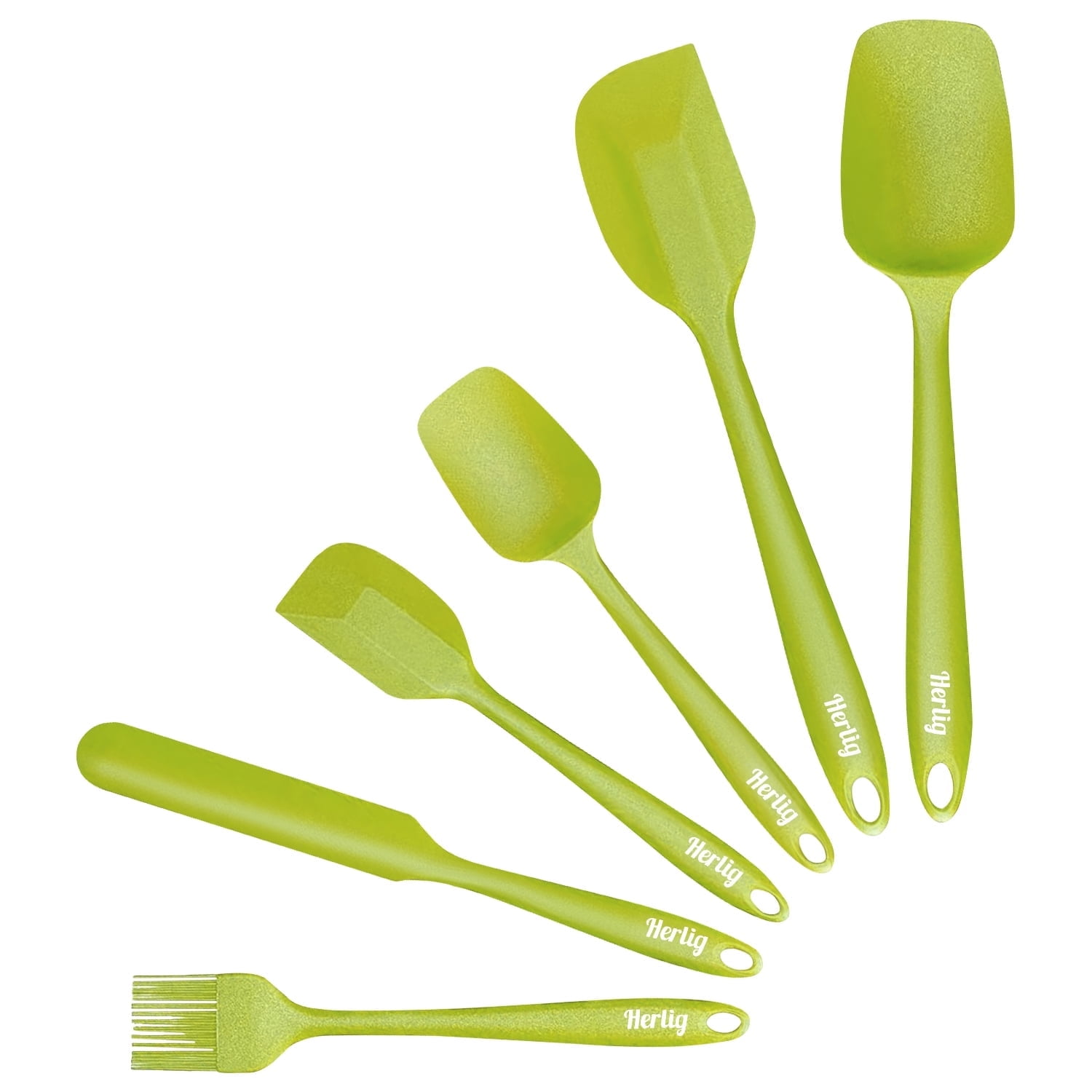 Herlig Silicone Utensil Set, 6 Pc Heat-Resistant Kitchen Tools with ...