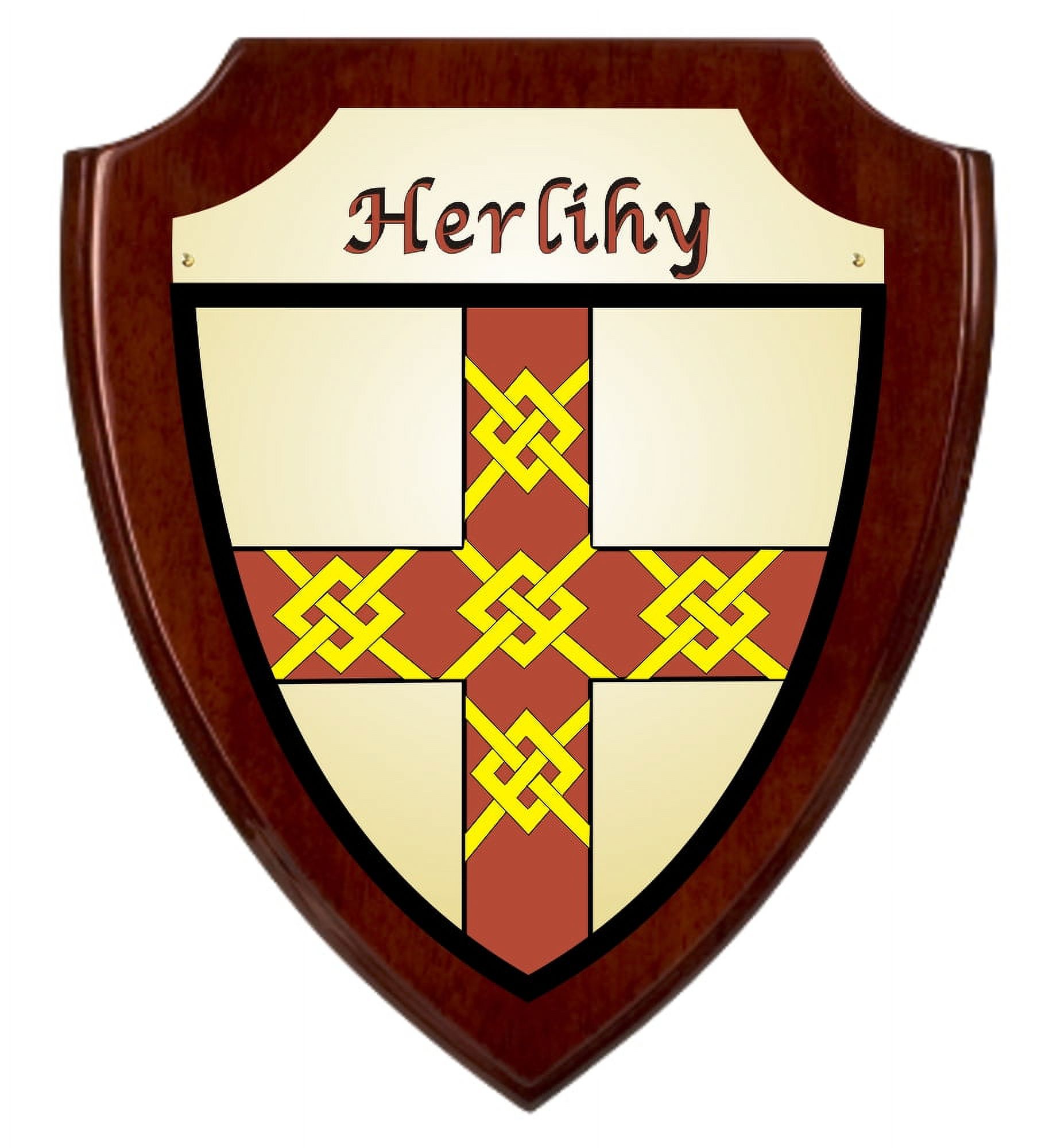 Herlihy Irish Coat of Arms Shield Plaque - Rosewood Finish - Walmart.com