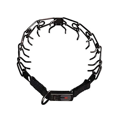 Herm Sprenger Black Stainless Steel Prong Collar with Click-Lock Buckle ...