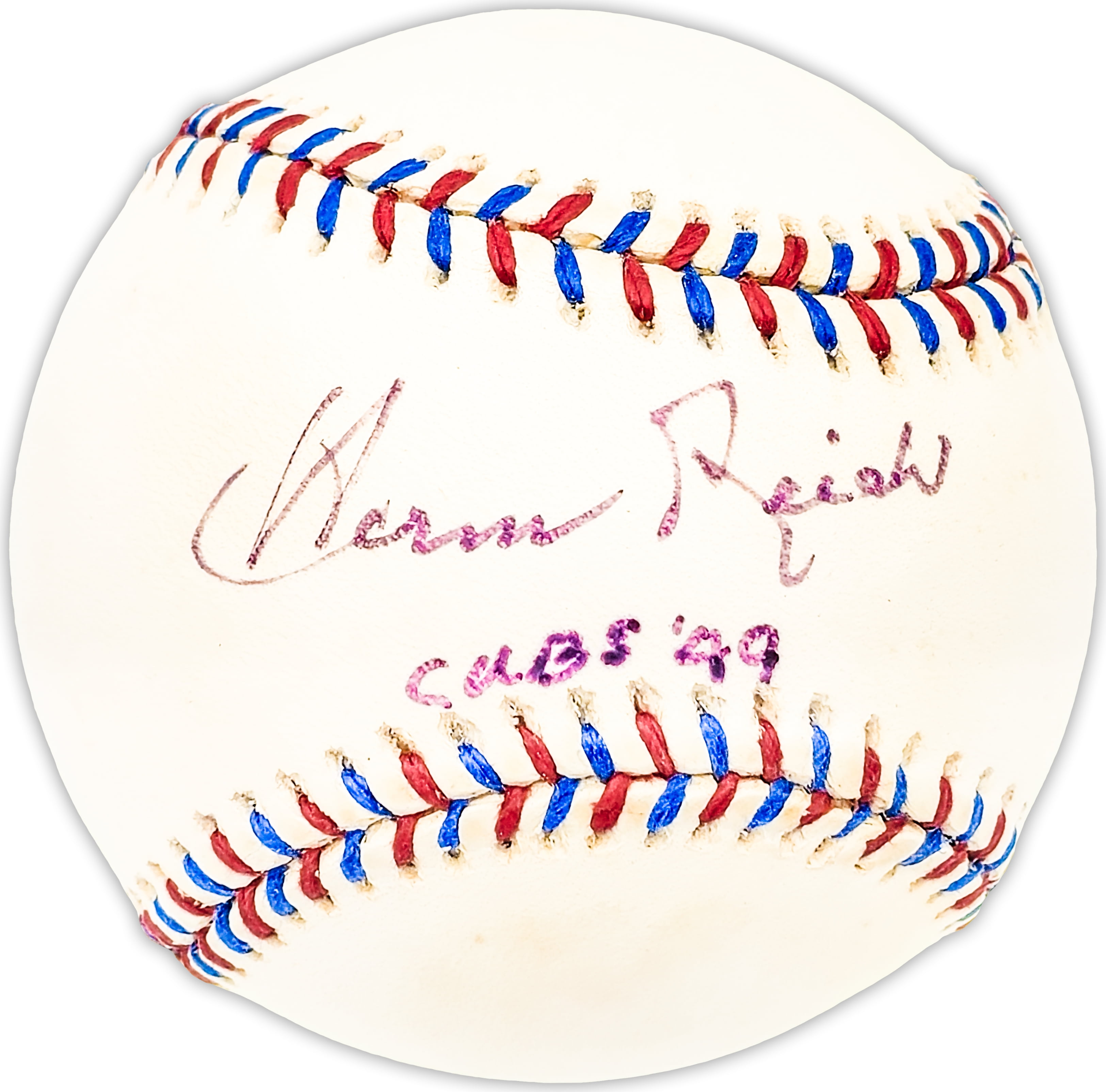 Herman Reich Autographed Official 1997 All Star Game Logo Baseball ...