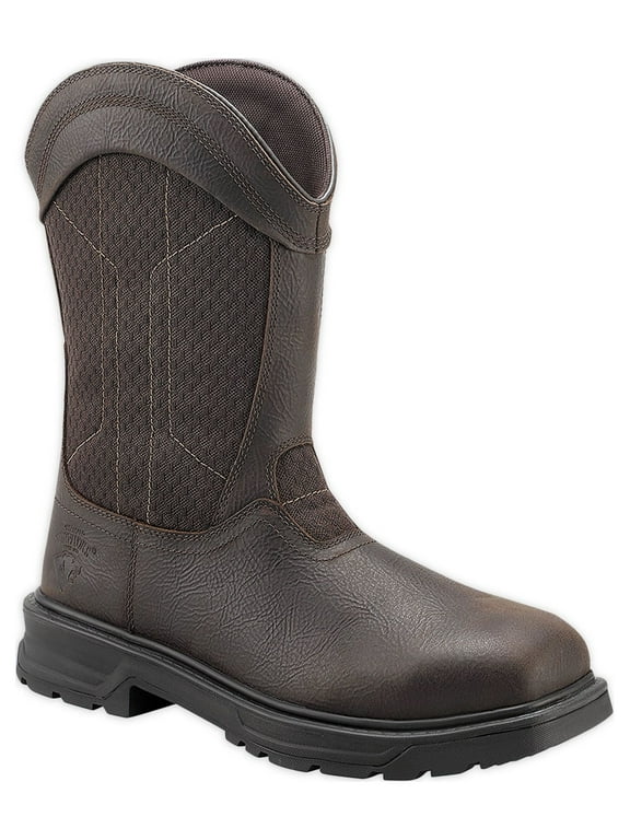 6” Moc Toe Work Boots for Men – Wedge Steel Toe Boots – Vibram EVA ...