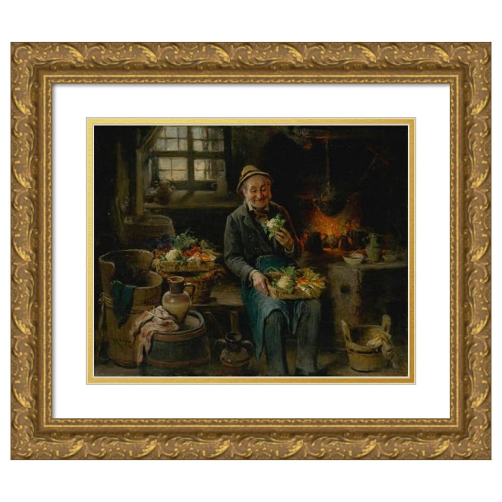 Hermann Kern 14x12 Gold Ornate Wood Frame and Double Matted Museum Art ...
