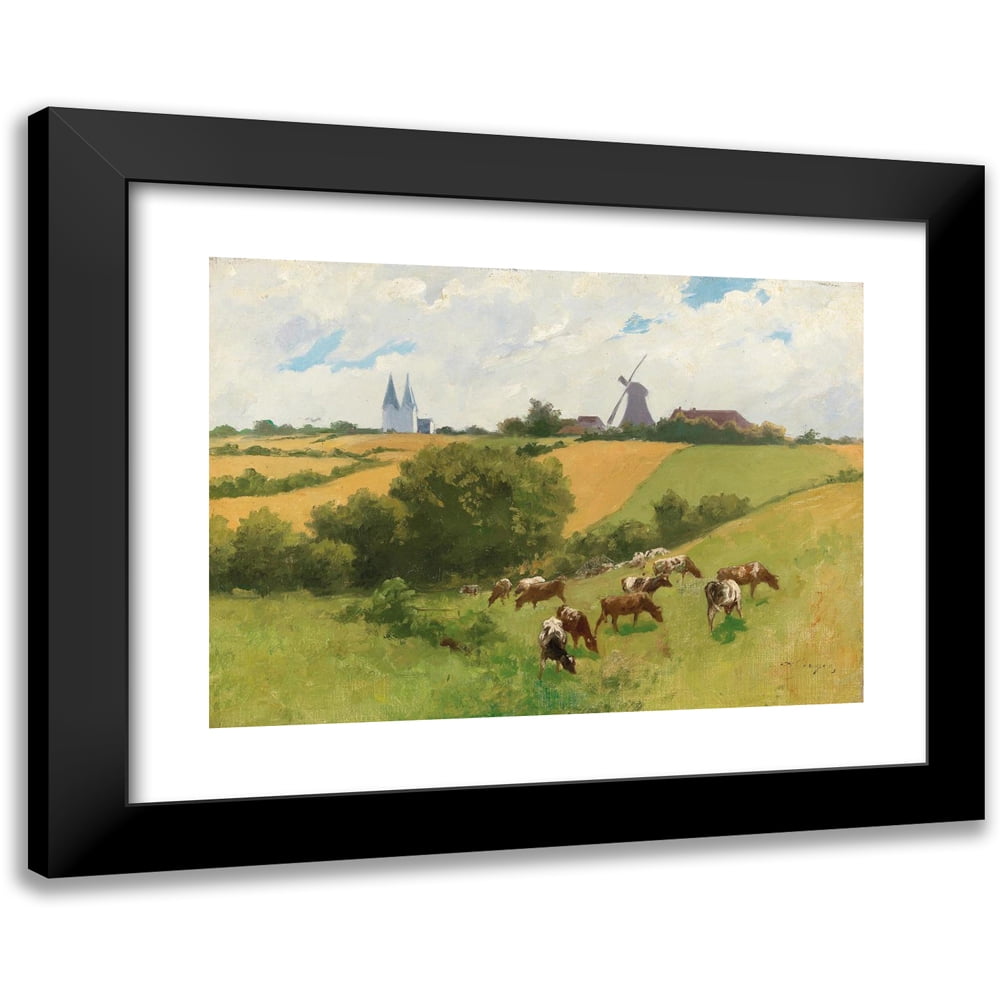 Hermann Seeger 18x14 Black Modern Framed Museum Art Print Titled - Herd ...