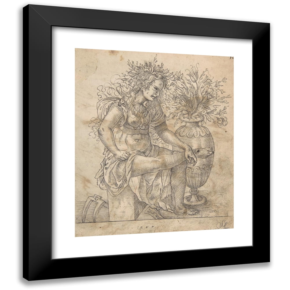 Hermann Weyer 15x17 Black Modern Framed Museum Art Print Titled - Flora ...